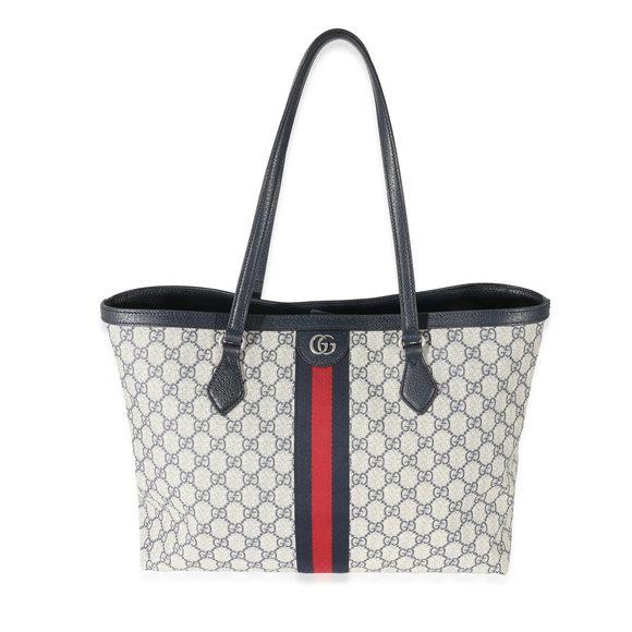 Gucci | Bags | Gucci Beige Blue Gg Supreme Medium Ophidia Gg Tote ...